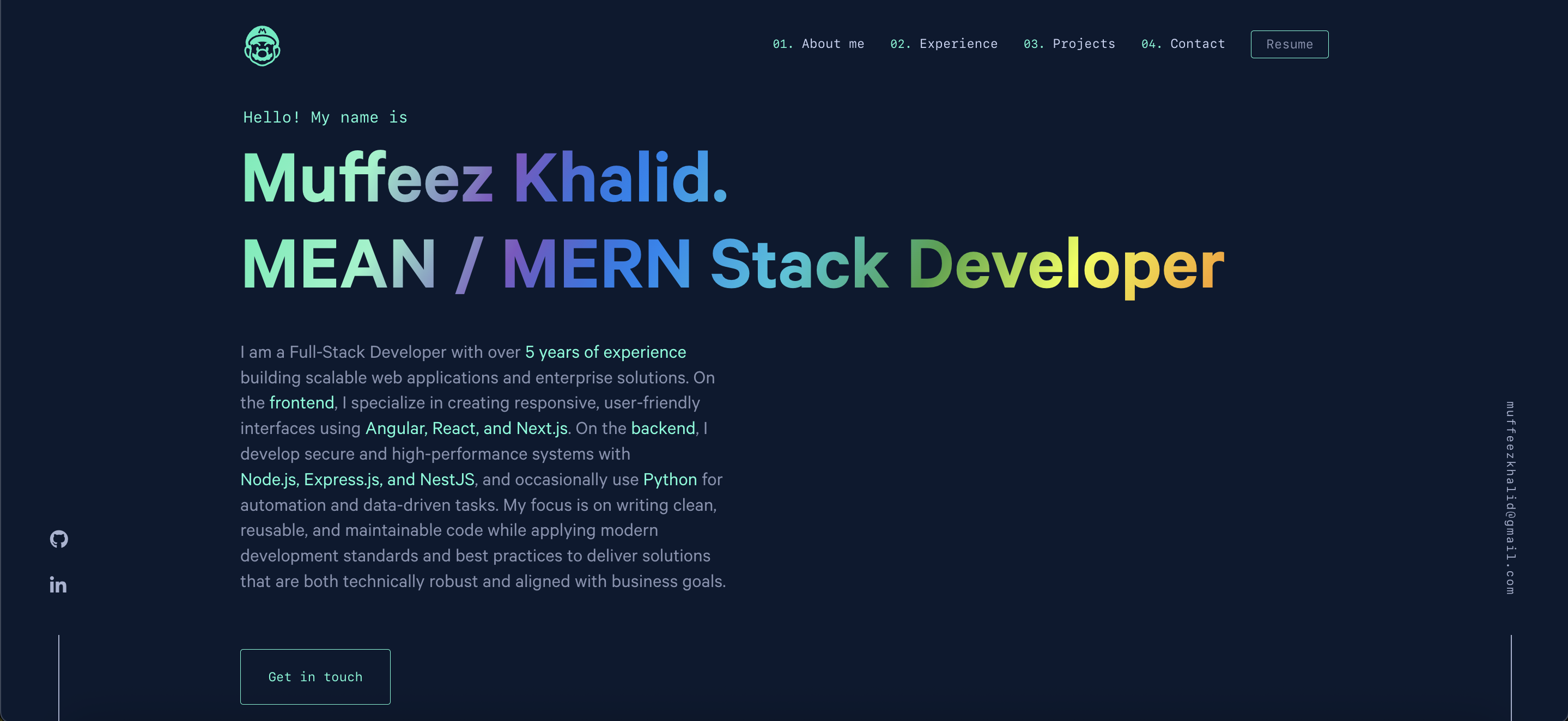 Muffeez Khalid | MEAN Stack Developer | MERN Stack Development | Software Engineer